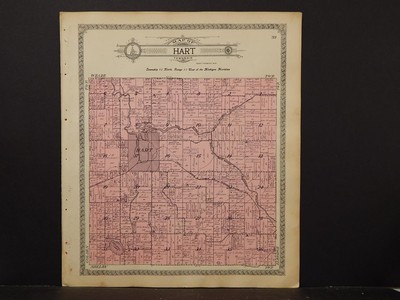 IL, IN, MI, OH, WI - Plat Map Oceana Counties Michigan