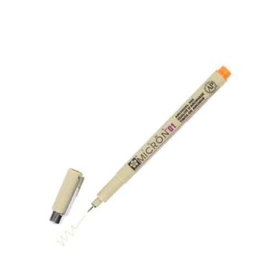 Sakura Pigma Micron Pen 0.25mm (01) Orange Ink Office School Art Draw ...