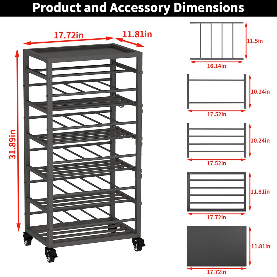 Spray Paint Can Organizer Cart Aerosol Lube Can Storage Rack for Garage ...