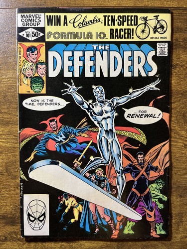 THE DEFENDERS 101 SCARCE DIRECT EDITION SILVER SURFER DON PERLIN COVER ...