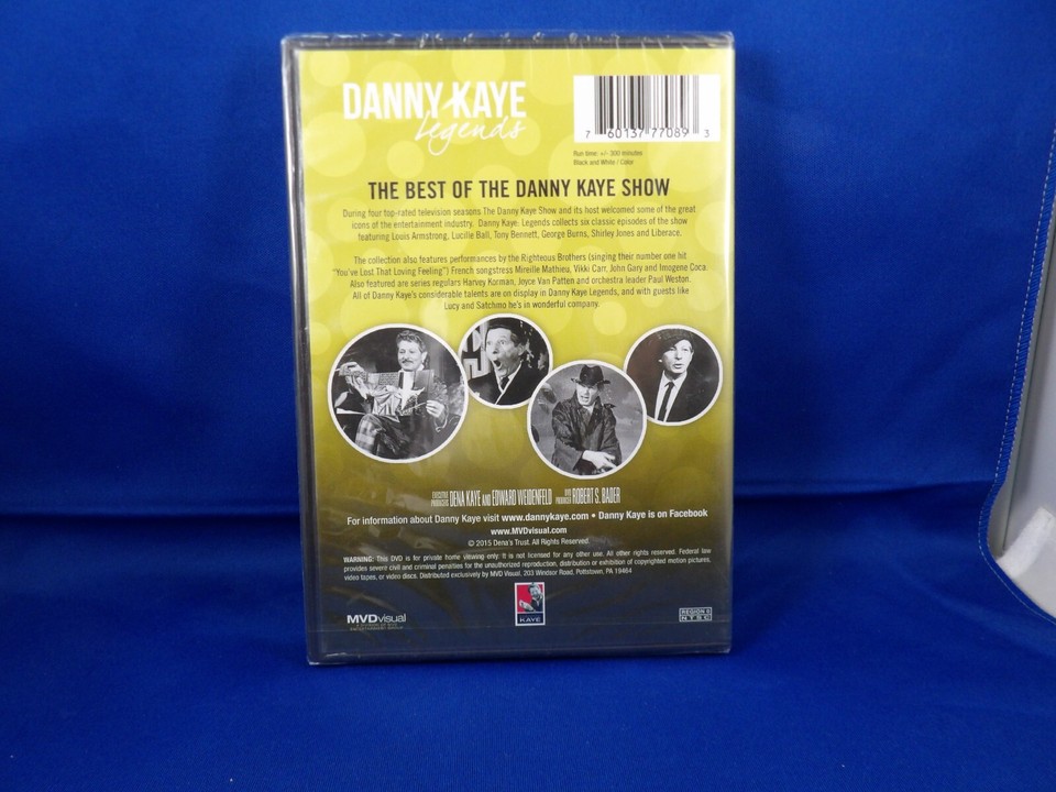 Danny Kaye Legends- 6 episodes of the Danny Kaye Show -2 DVD - NEW ...