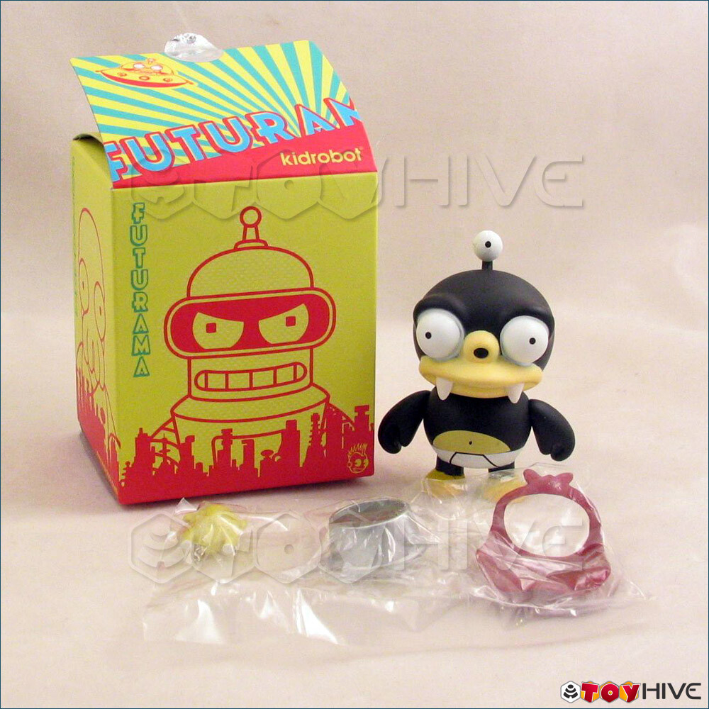 Kidrobot Futurama series 1 Nibbler with cape chicken bowl 3-inch vinyl ...