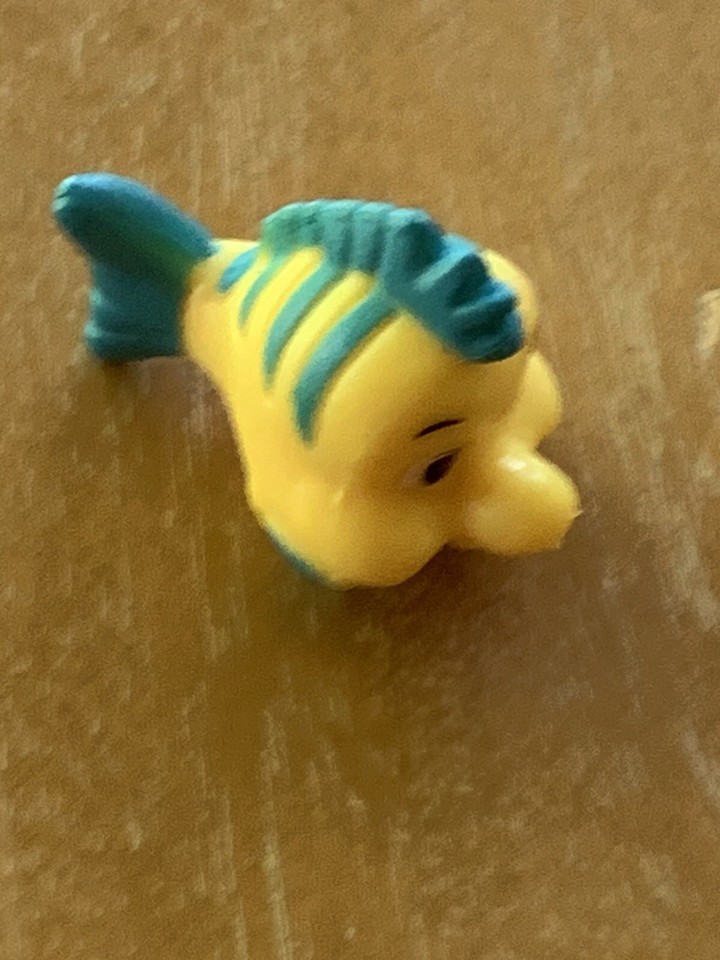 Flounder The Little Mermaid Disney 1”Mini Action Figure Fish Toy | eBay