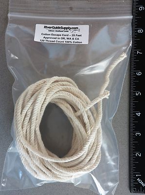 Crab Pot Escape Cord 100% Cotton 120 Thread Count 25' Rot Cord Crab ...