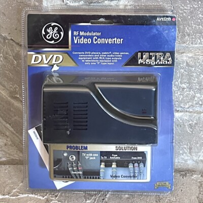 GE RF Modulator AV93299 Coaxial F To RCA For Gaming On Old TV’s + A/V ...