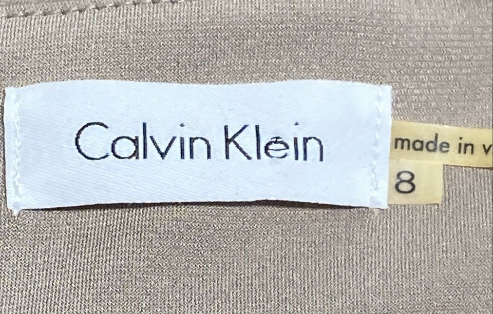 Calvin Klein Women's Beige Oatmeal Sheath Knee Sheath Dress Size 8 NWT ...