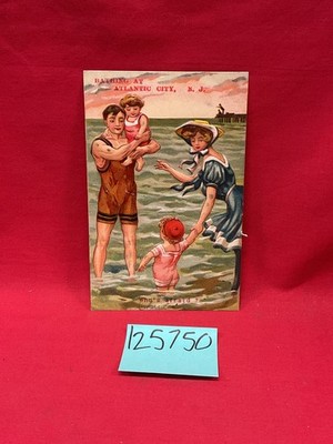 Postcard Postcard Bathing at Atlantic City New Jersey | eBay