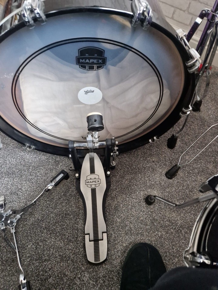 Purple Mapex Saturn Pro 5 Piece Drum Kit. Excellent Condition With ...