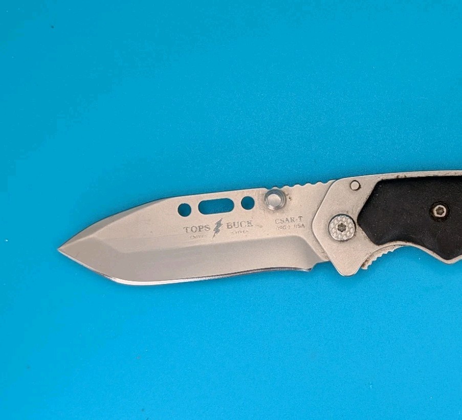 2013 TOPS / BUCK KNIFE 090 CSAR-T 420HC BLADE BLACK RUBBER HANDLE! | eBay