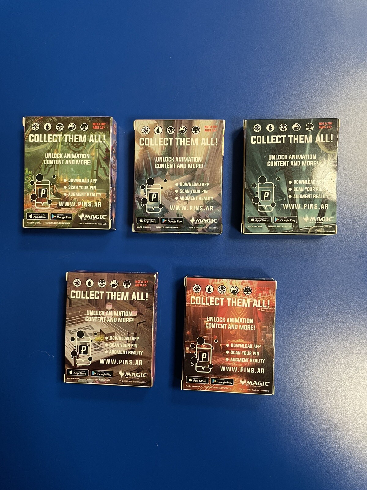 MTG Magic Pinfinity Streets of New Capenna AR-ENHANCED PIN Full Set 5/5 ...