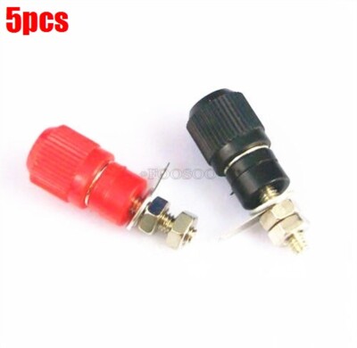 5 Pair Red Black Amplifier Terminal Binding Post Banana Plug Jack Panel ...