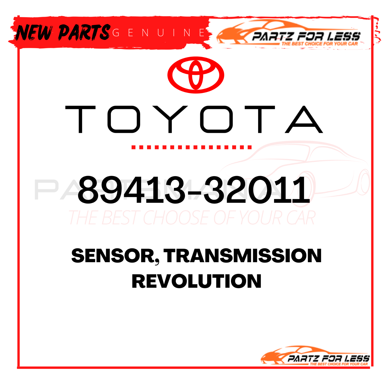 89413-32011 TOYOTA GENUINE SENSOR, TRANSMISSION REVOLUTION 8941332011 ...