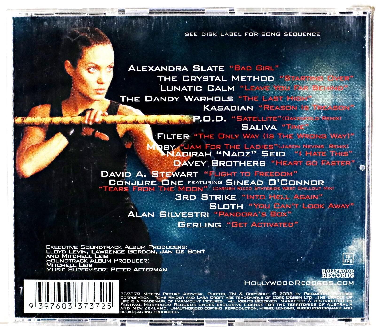 Lara Croft Tomb Raider Motion Picture Soundtrack CD 2003 Moby Dandy ...