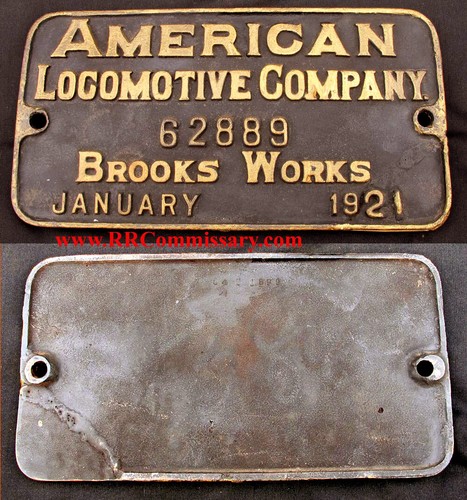 Gulf Coast Lines Alco-Brooks 4-6-0 #70 builders plate | eBay