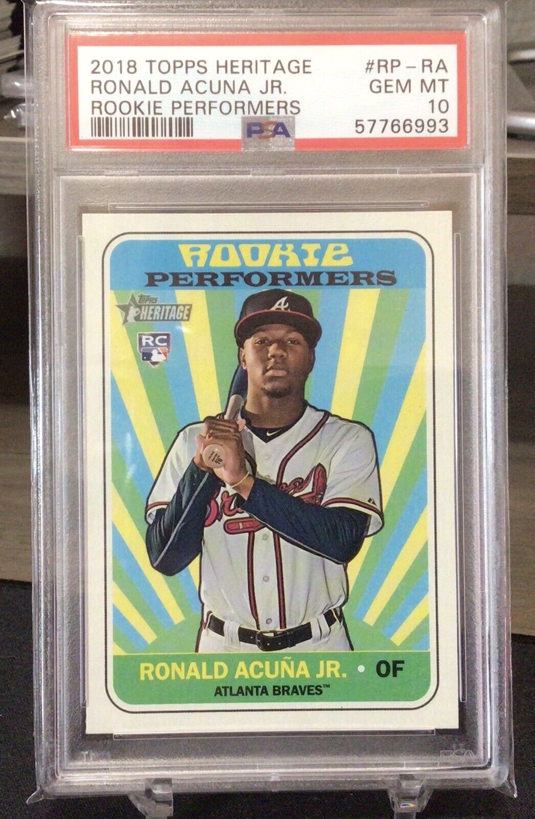 2018 Topps Heritage Ronald Acuna Jr. Rookie Performers PSA 10 Gem Mint ...