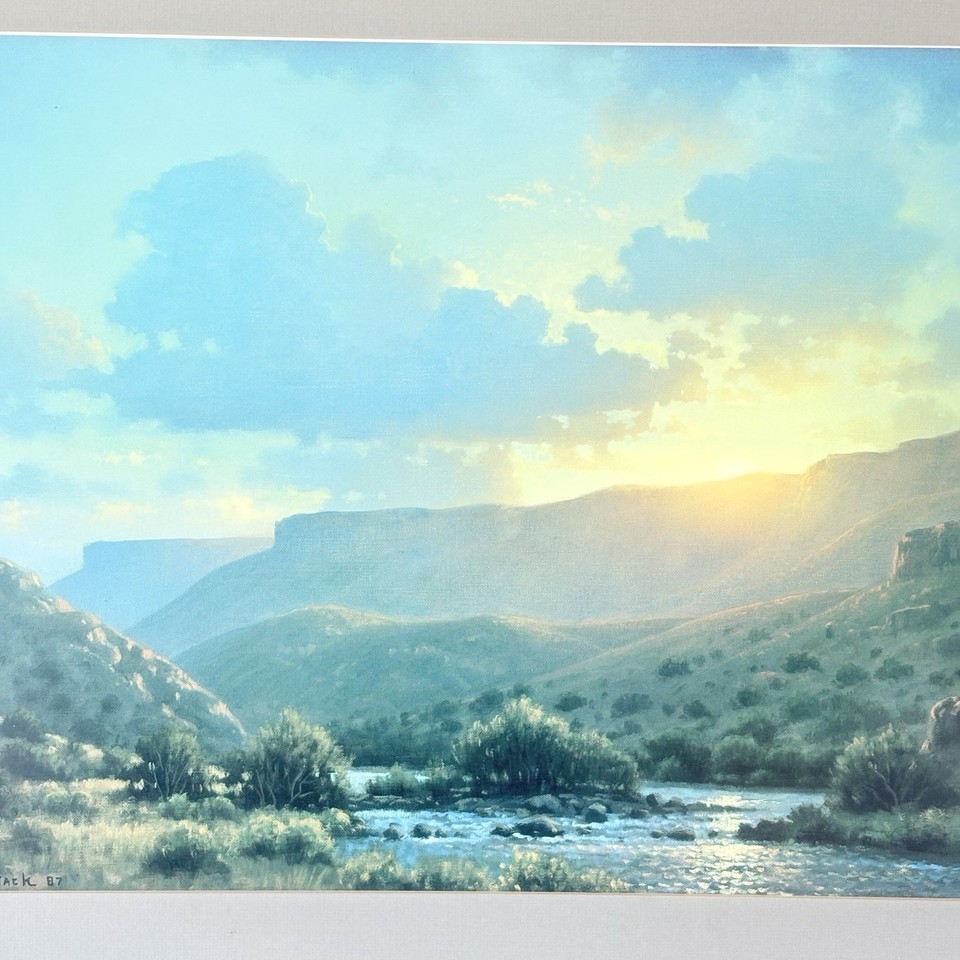 Free Shipping 1987 Rio Grande Sundown By Michael Stack 32x26 Print ...