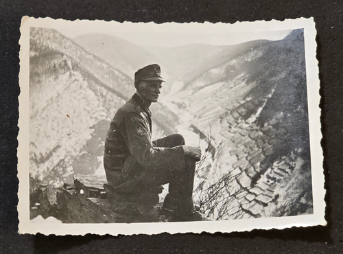 WW2 German Photo Mountain Troops Soldier w Edelweiss Sleeve Patch ...