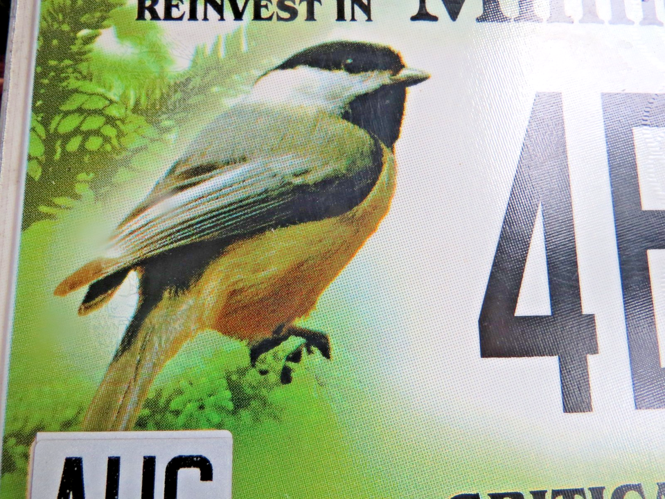 MINNESOTA Critical Habitat CHICKADEE License plate EXPIRED ...