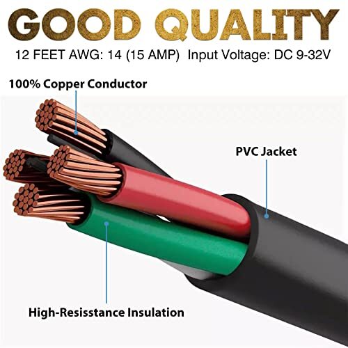 4pcs 12 Ft 4prong Universal Chasing Rgb Wheel Rim Lights Extension Wire ...