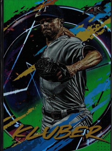 2020 Topps Fire #108 Corey Kluber Texas Rangers Green | eBay