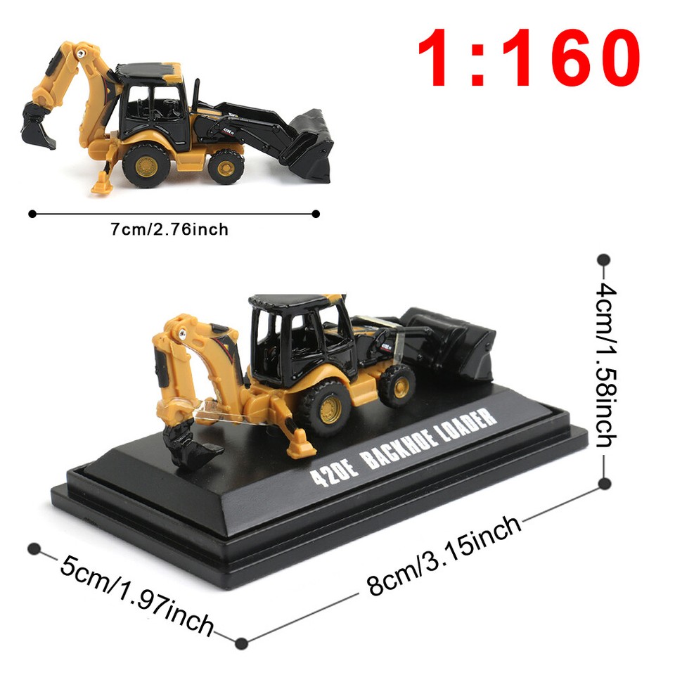 1/160 Scale Miniature Excavator Engineering Vehicle Diecast Truck Model ...