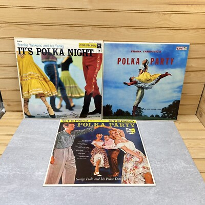 Lot Of 3 Polka LPs Frank Yankovic Polka Party Its Polka Night George ...