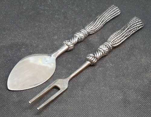 Silea Cheese Knife & Spoon Tassel Pattern Silverplate | eBay