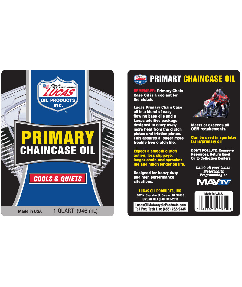 Lucas 10790 Primary Chaincase Oil; Case of 6 - 1 Quart Bottles | eBay