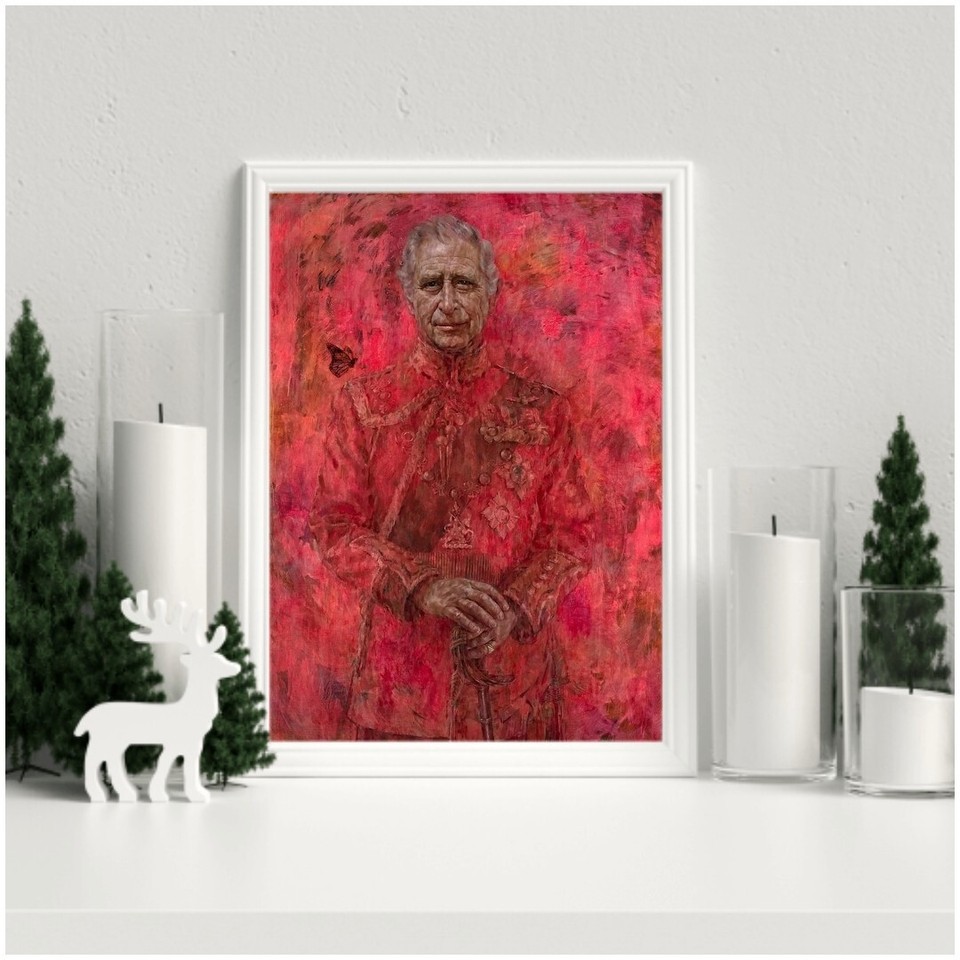 King Charles official portrait Jonathan Yeo Art Print Poster Satin Matt ...