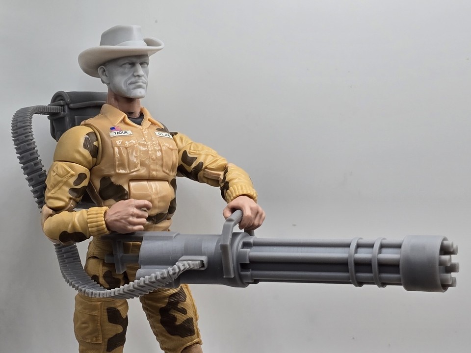 3d Printed PREDATOR Blain OLE PAINLESS GUN 6" 1:12 Classified/Marvel ...