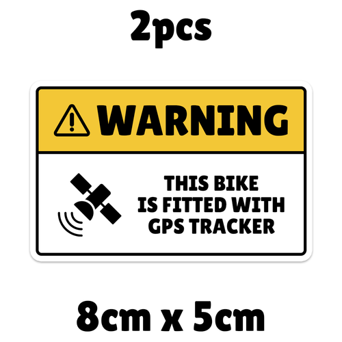2 x This Bike Is Fitted With GPS Tracker Safety Security Warning ...