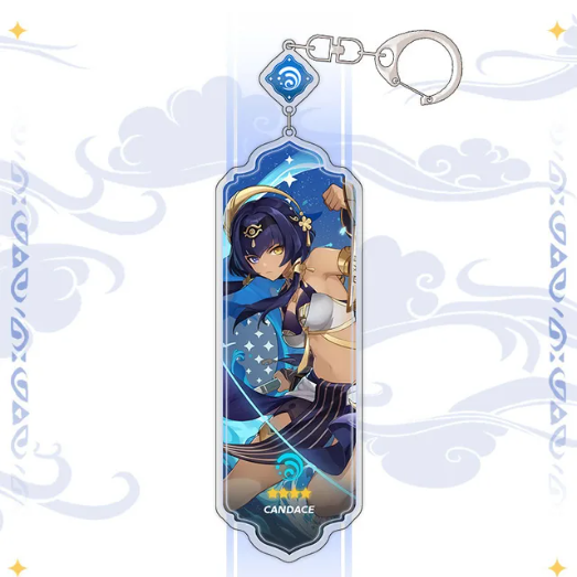 Genshin Impact Keychain Acrylic Pendant Keychain Keyring Jewelry ...
