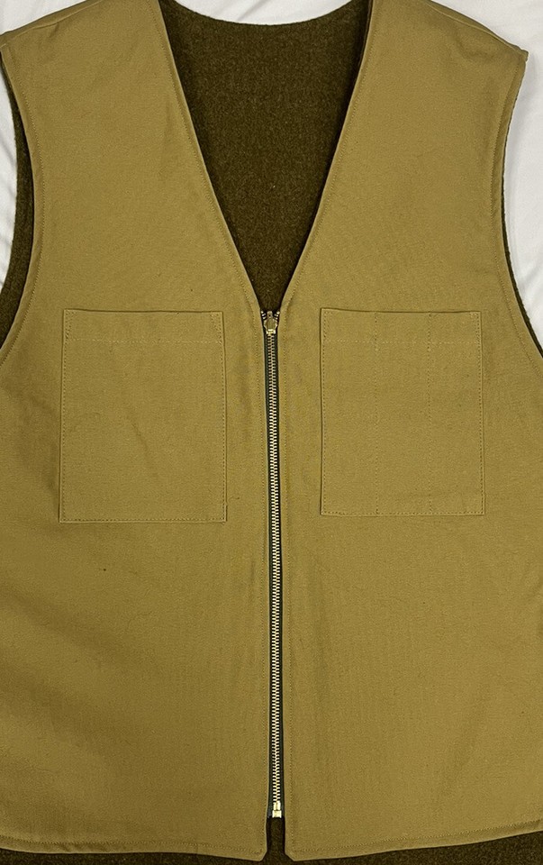 Filson x Governor Baxter Reversible Vest 20230335 Dark CC Tan Olive ...