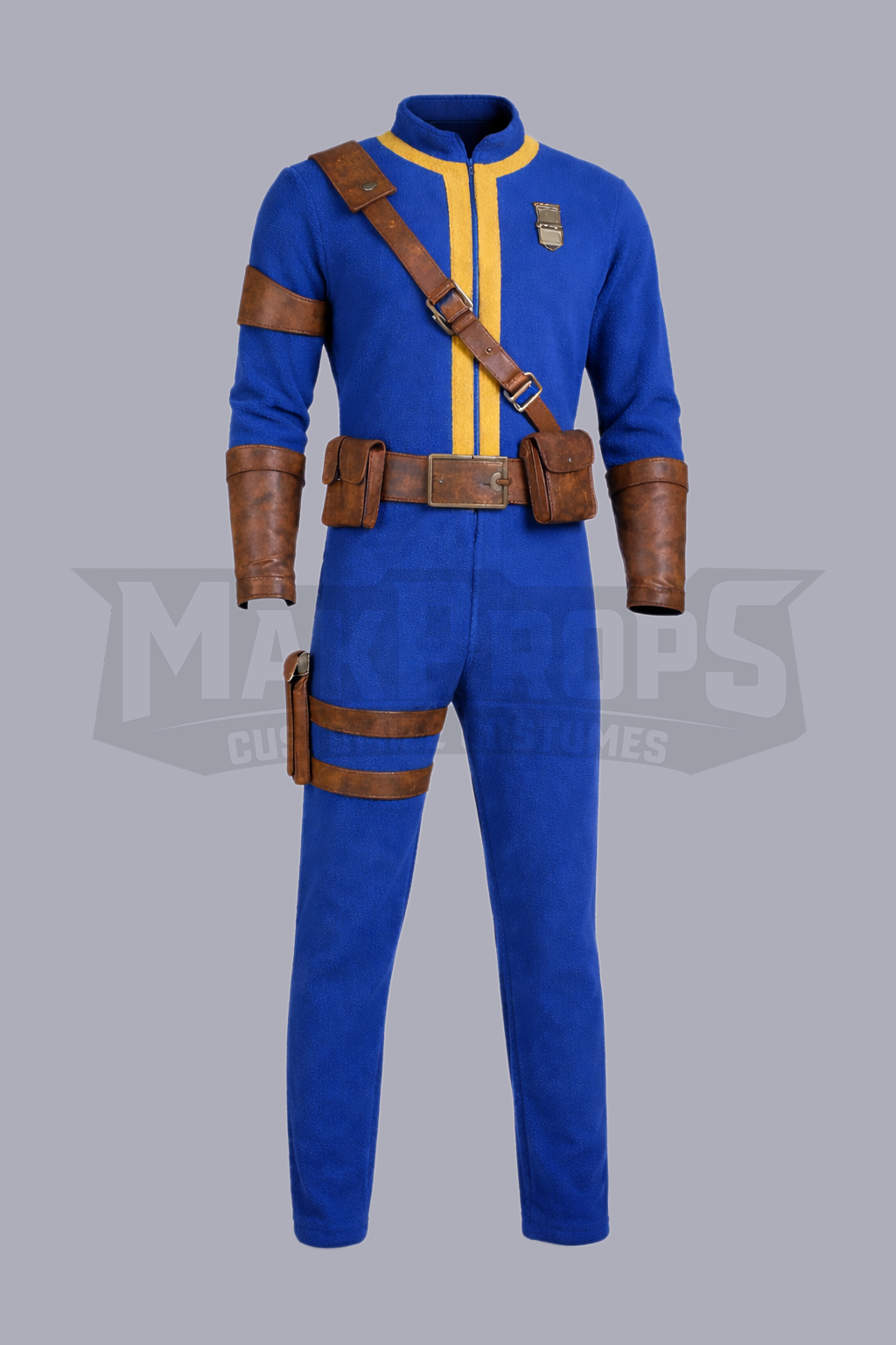 Fallout Inspired Vault Blue Jumpsuit Cosplay Suit with Leather Belt | eBay