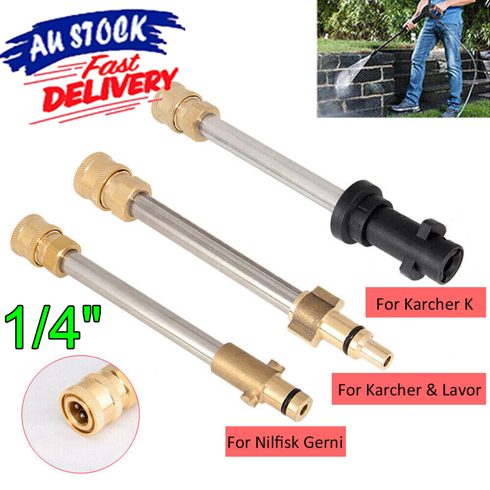 Pressure Washer Lance Gun Adapter 1/4" Fitting For Karcher Lavor K ...