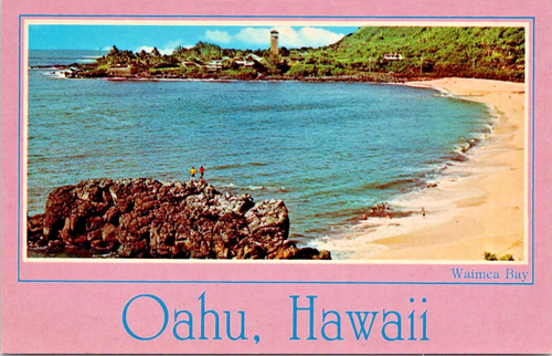 Postcard: Oahu, HI WAIMEA BAY, SURFER BEACH, HAWAII ISLAND | eBay