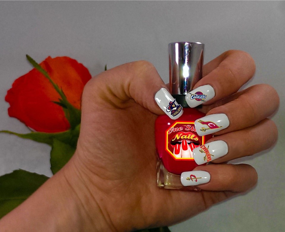 52pcs NBA CLEVELAND CAVALIERS BASKETBALL Nail Art Decals (tattoo) FAST ...