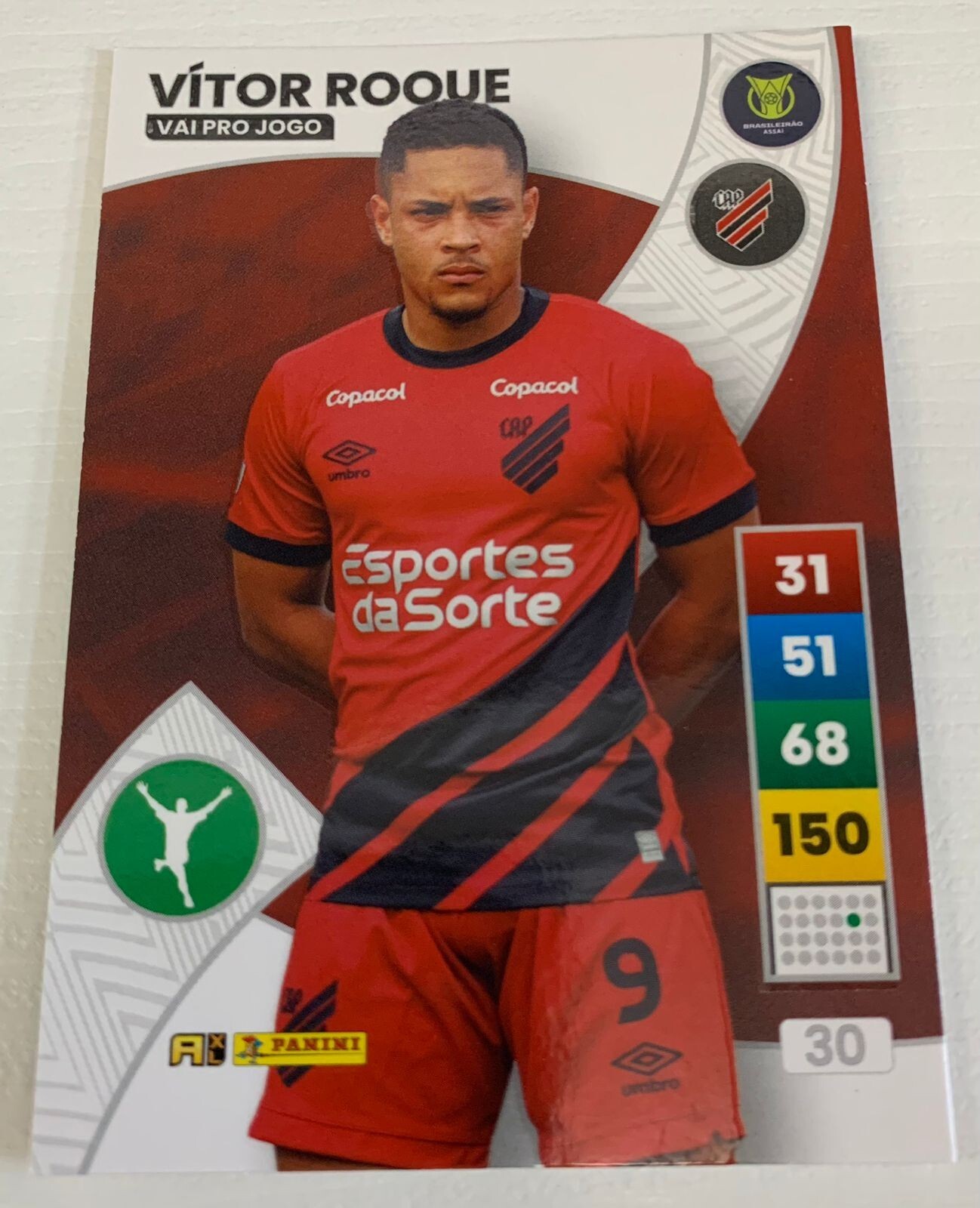 2023 Panini Adrenalyn Brasileirao Vitor Roque Rookie Card Base RC ...