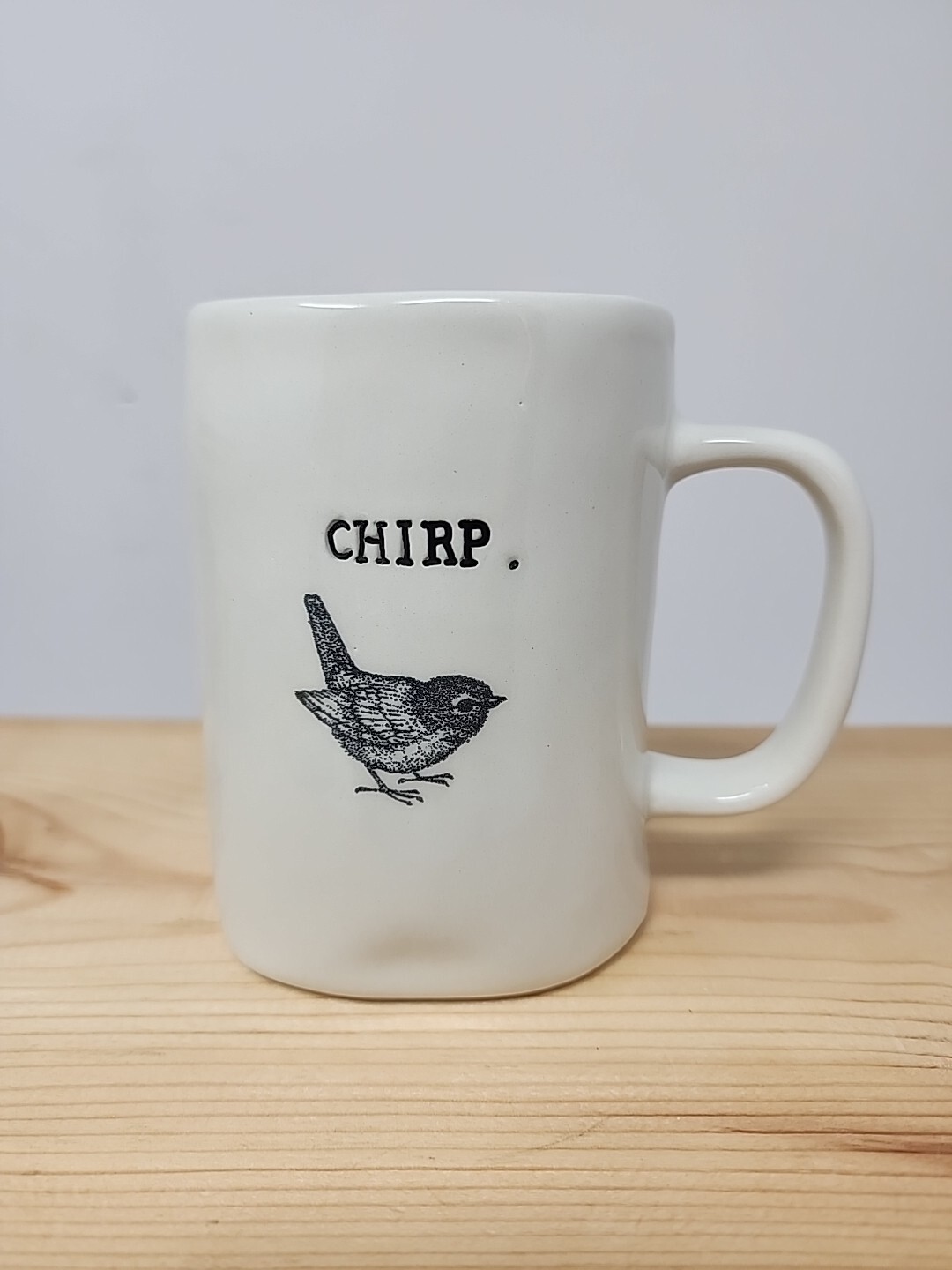 Rae Dunn Big M Exclusive Collection Chirp Bird Ivory White Mug Coffee ...