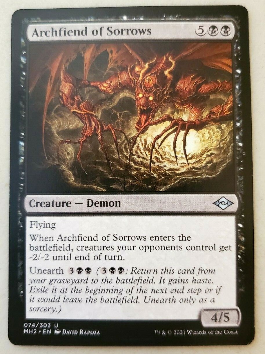 1x Archfiend of Sorrows Modern Horizons 2 MH2 Magic the Gathering MTG ...