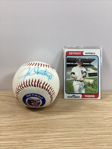 Vintage Detroit Tigers Jim Northrup - Signed Baseball & Topps Baseball ...