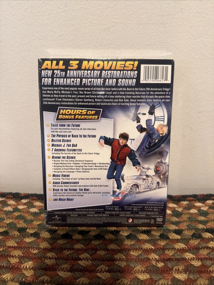 Back To The Future 1+2+3 Trilogy DVD NEW 25th Anniversary Michael J ...