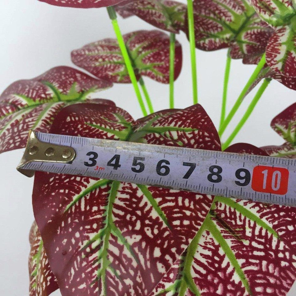 Office Decor Bonsai Simulation Silk Cloth Plastic Leaves Realistic ...