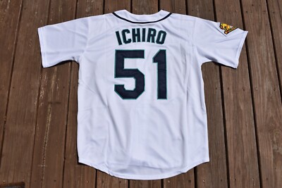New! Ichiro Suzuki White Home Seattle Mariners Baseball Jersey Men's XXXL | eBay
