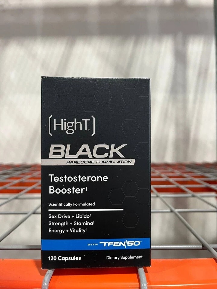 High T Black Testosterone Booster Strength Stamina Sex Drive 120 ...