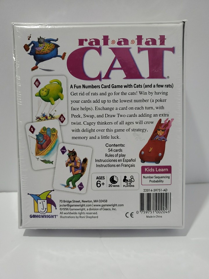 Rat-A-Tat Cat Numbers Card- Gamewright - New | eBay