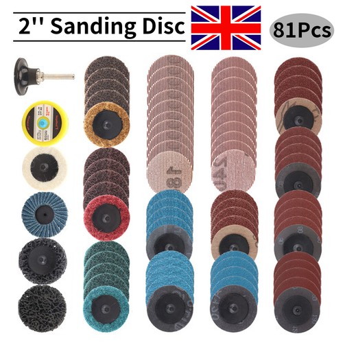 81Pcs 50mm R-type Roloc Quick Change Discs Abrasive For Die Grinder ...