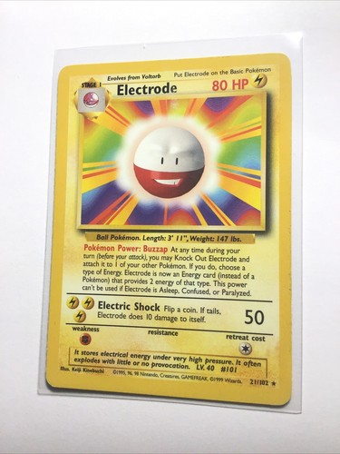 ELECTRODE - 21/102 - Base Set - Pokemon Card - PL | eBay