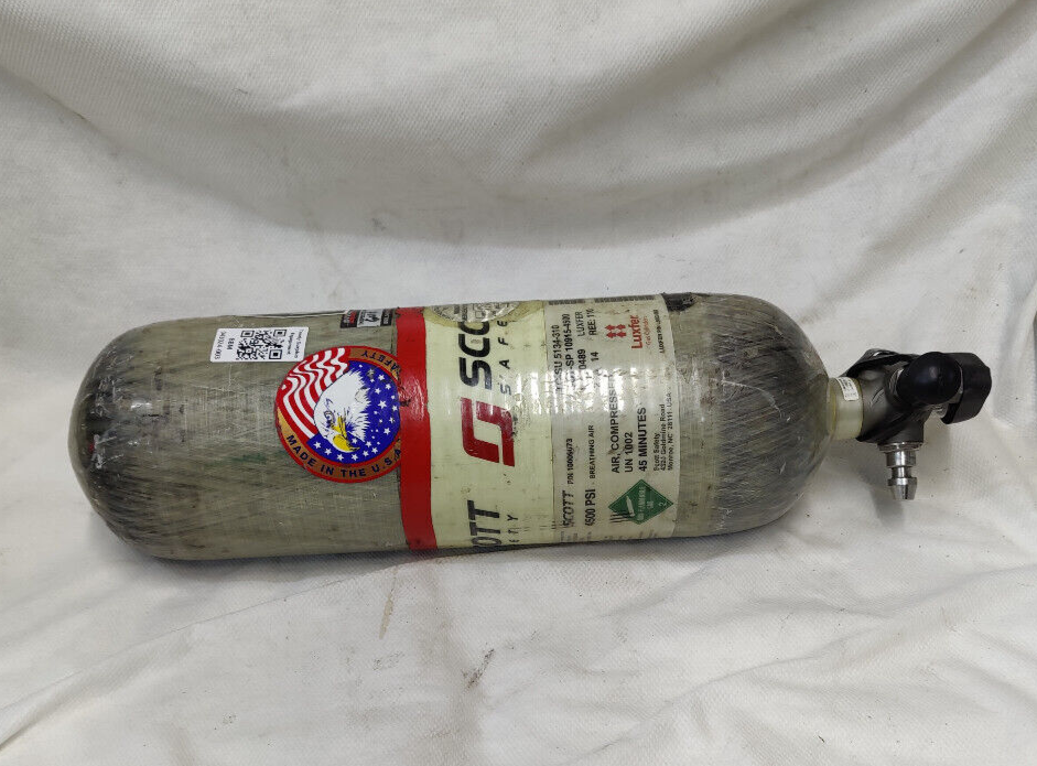 SCOTT Safety Breathing Air Tank 4500psi 45 min Date 2/14 | eBay