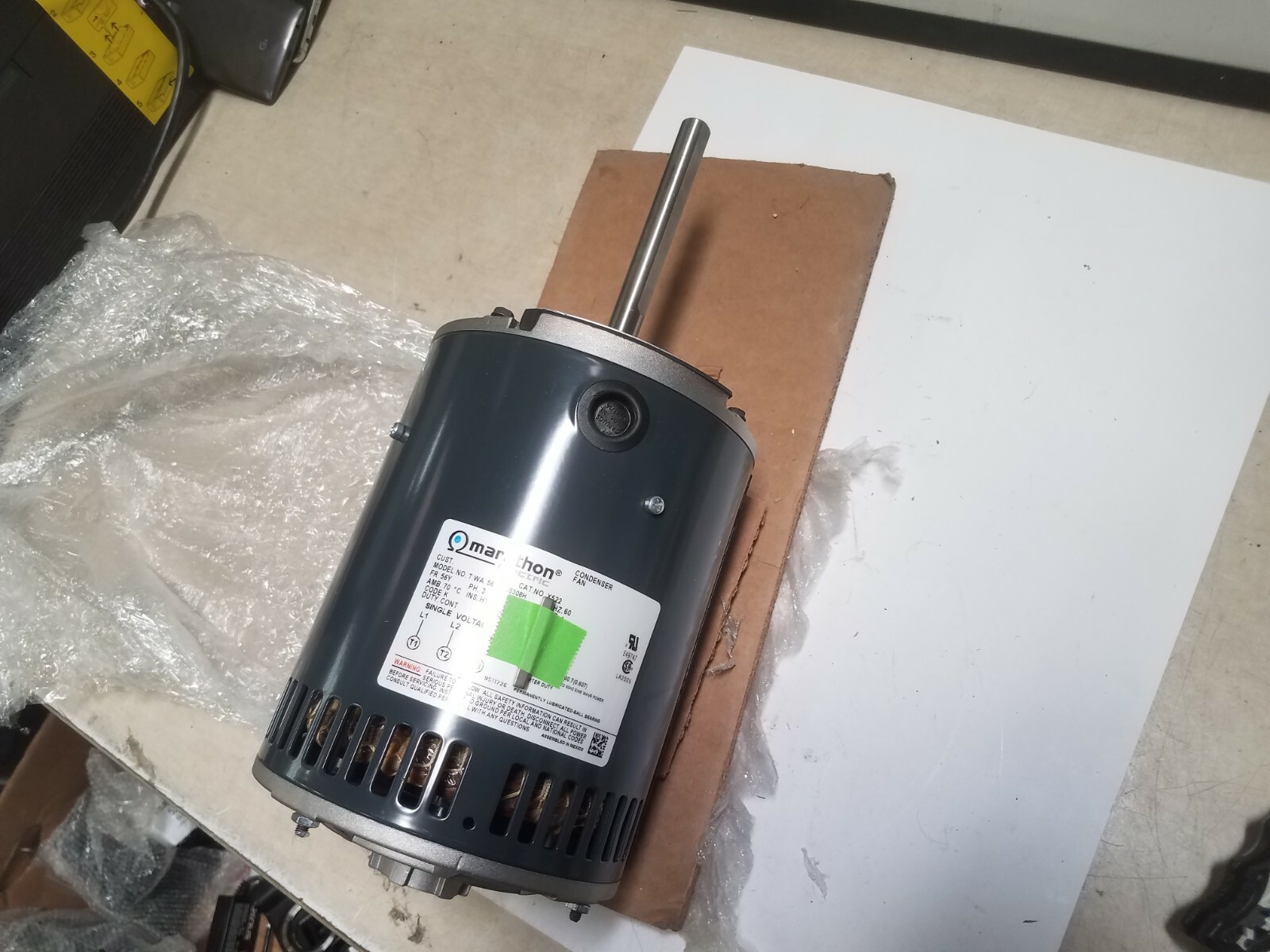 Marathon Electric Motor T WA 56T11O5308H FR 56Y 3 PHASE X522 1HP 1140 ...